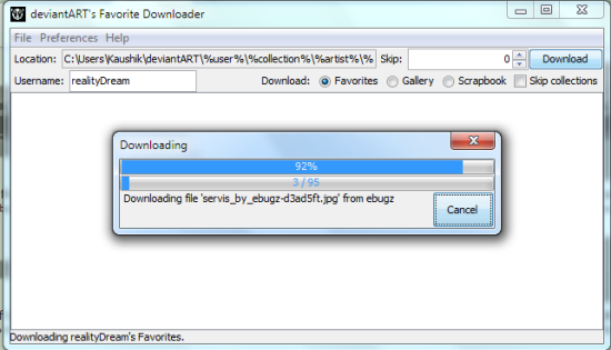 Download Galleries of Your Favorite DeviantART User or Group